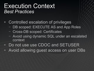 SQL Server 2008 Security Overview | PPT | Databases | Computer Software and Applications