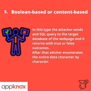 What are the Types of SQL Injection Attacks? | PDF