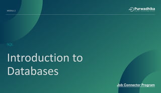 Materi SQL - Introduction to Basic Databases | PDF | Databases | Computer Software and Applications