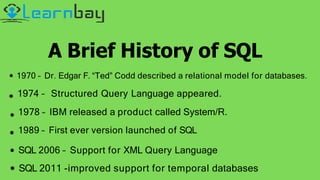 SQL | PPT | Free Download