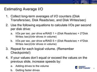 SQL 2005 Disk IO Performance | PPT