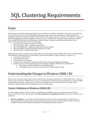Build Your 2008R2 2-Node Cluster | PDF