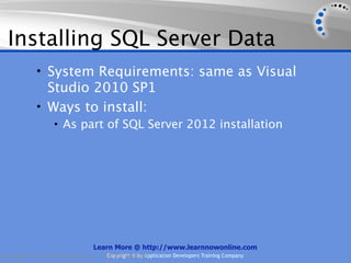 Sql 2012 development and programming | PPT