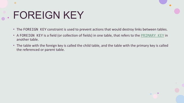 Sql Constraints | PPTX
