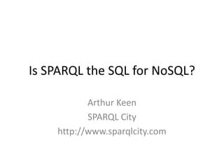 Is there a SQL for NoSQL? | PPT