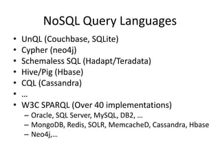 Is there a SQL for NoSQL? | PPT
