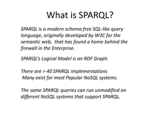 Is there a SQL for NoSQL? | PPT