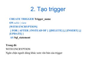 Trigger in SQL | PDF