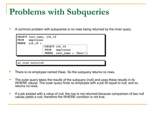 SQL subquery | PPT