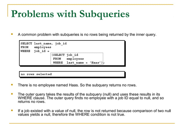 SQL subquery | PPT