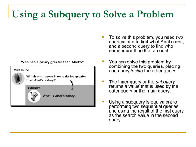 SQL subquery | PPT