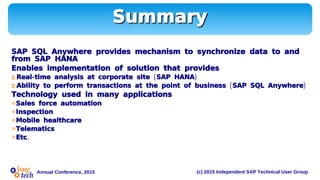 Synchronizing Data in SAP HANA Using SAP SQL Anywhere | PPT