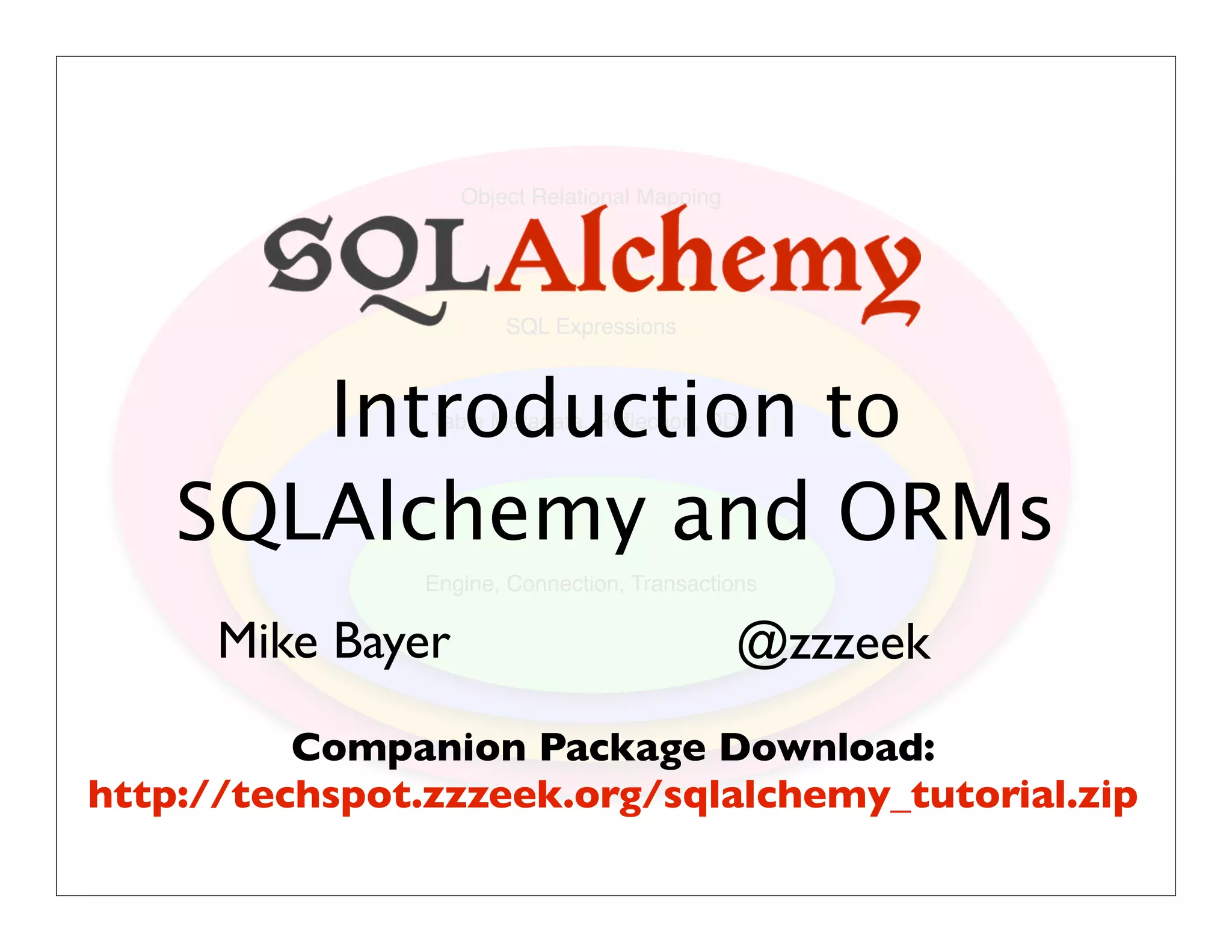 Michael Bayer Introduction to SQLAlchemy @ Postgres Open | PPT | Free Download