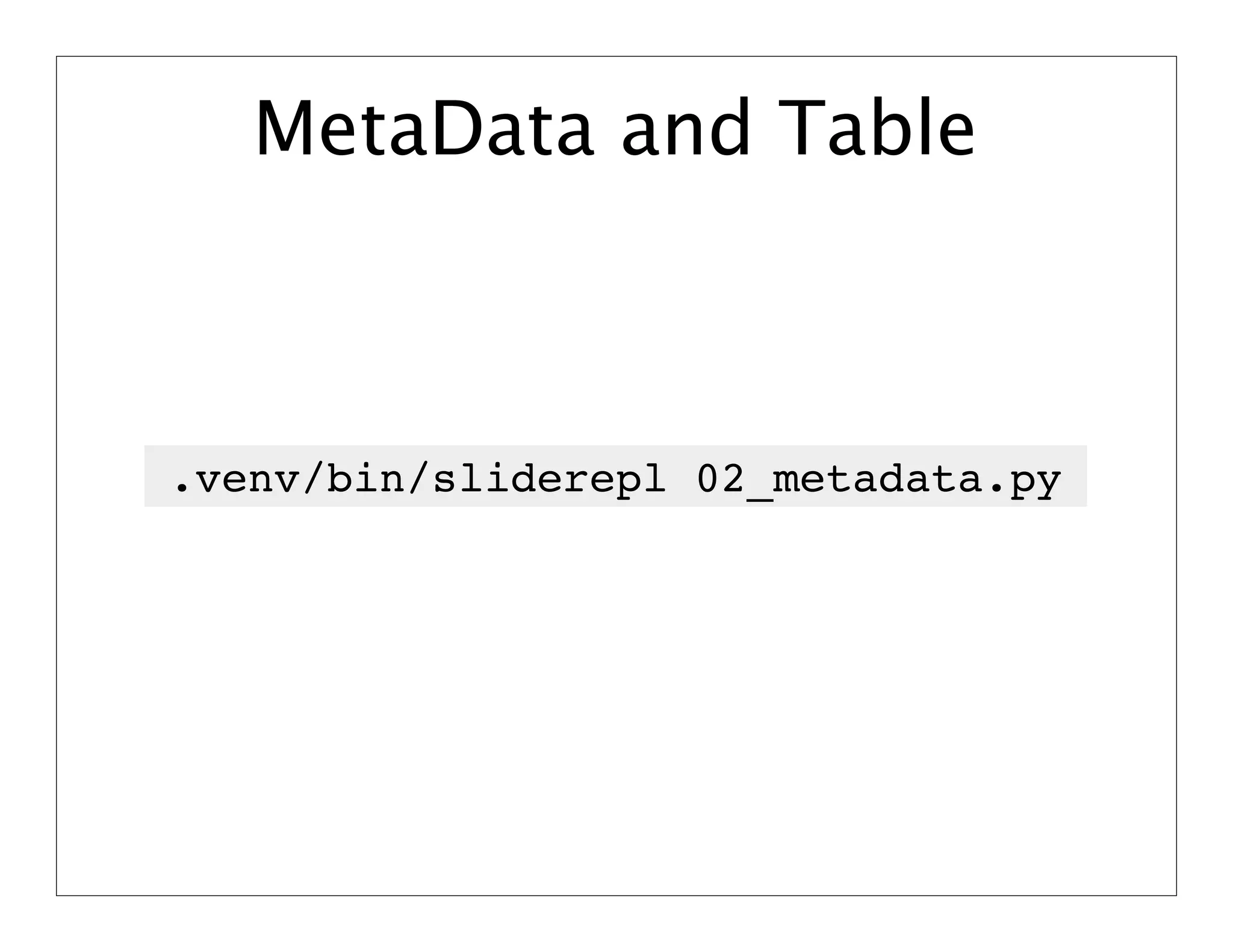 Michael Bayer Introduction to SQLAlchemy @ Postgres Open | PPT