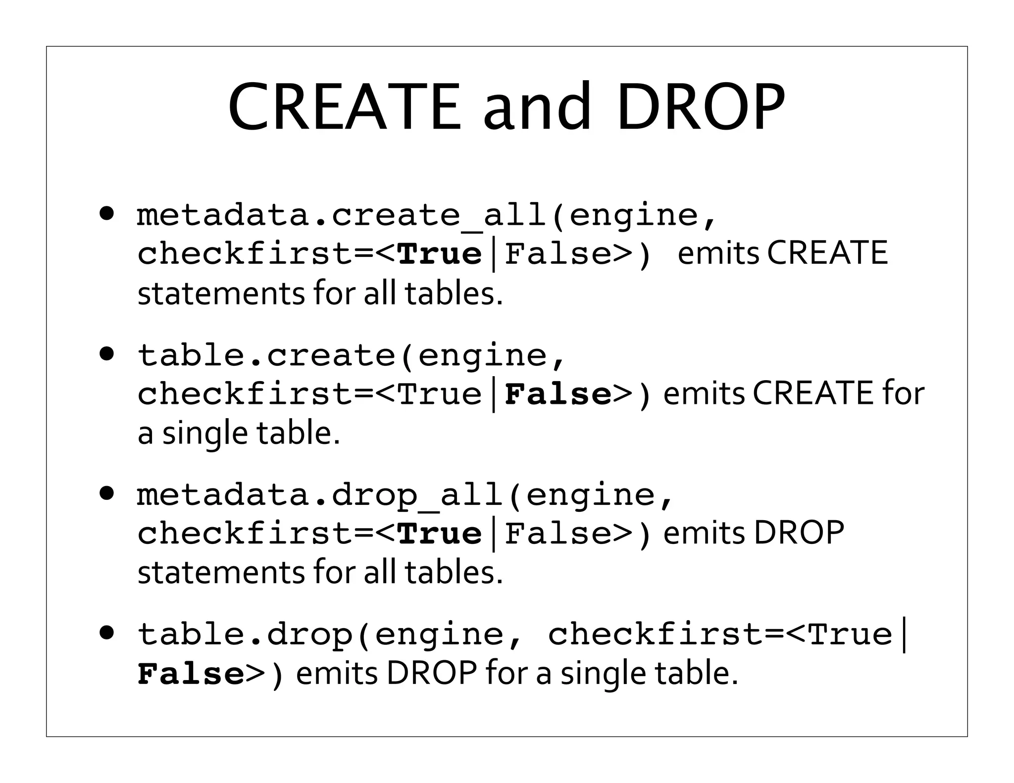 Michael Bayer Introduction to SQLAlchemy @ Postgres Open | PPT