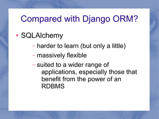 Introduction to SQL Alchemy - SyPy June 2013 | PPT