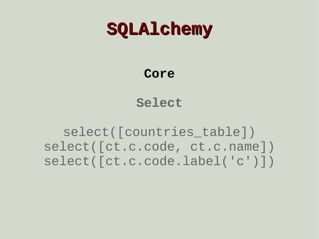 An introduction to SQLAlchemy | PPT