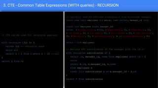 Sql analytic queries tips | PPT