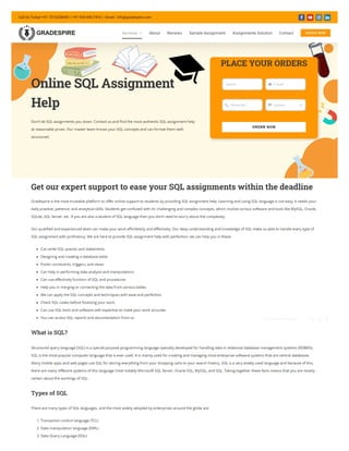 Expert SQL Assignment Help: Top-quality Solutions for Your SQL Projects at Gradespire | PDF ...
