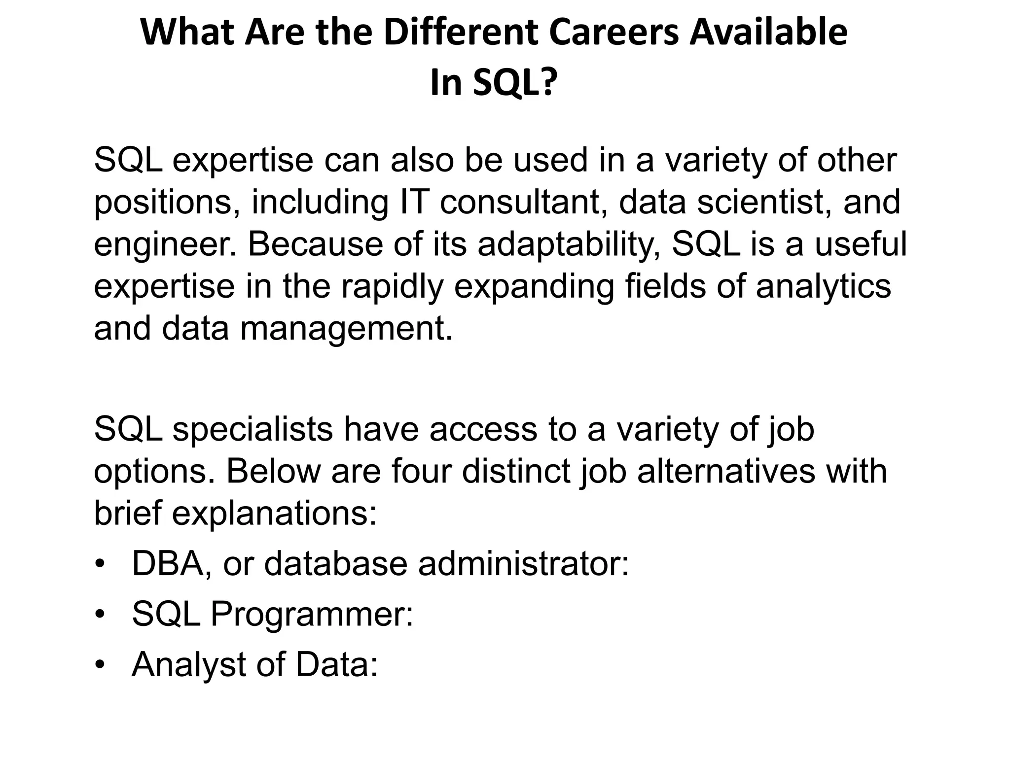 What Does Sql Mean On A Website Ppt