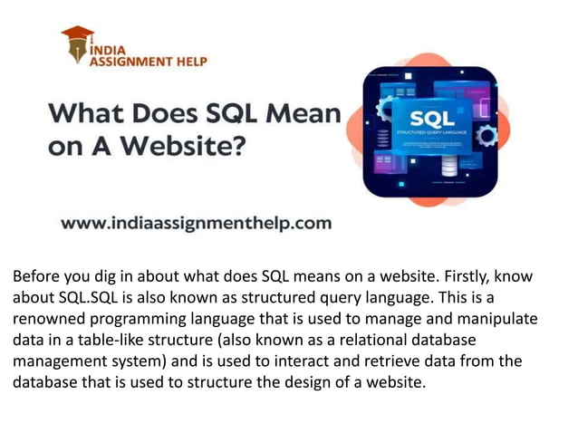 What Does SQL Mean on A Website | PPT