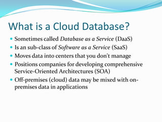 Introduction to SQL Azure | PPTX