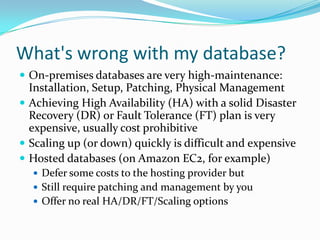 Introduction to SQL Azure | PPTX