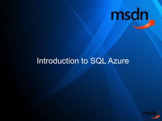 Sql Azure | PPT