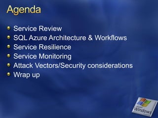 Sql azure database under the hood | PPT