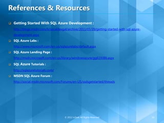 SQL Azure Overview | PPTX