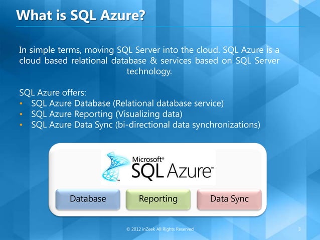 SQL Azure Overview | PPTX