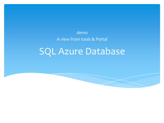 Sql Azure Pass | PPT