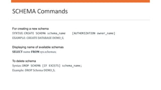 SQL: Introduction and its Basic Commands | PPTX