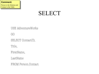 T-Sql basics | PPT | Databases | Computer Software and Applications