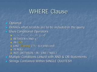 Sql basics | PDF