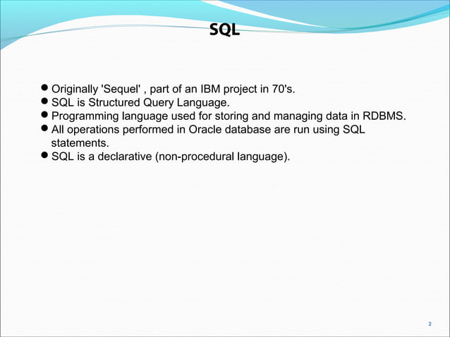 Sql basics and DDL statements | PPT