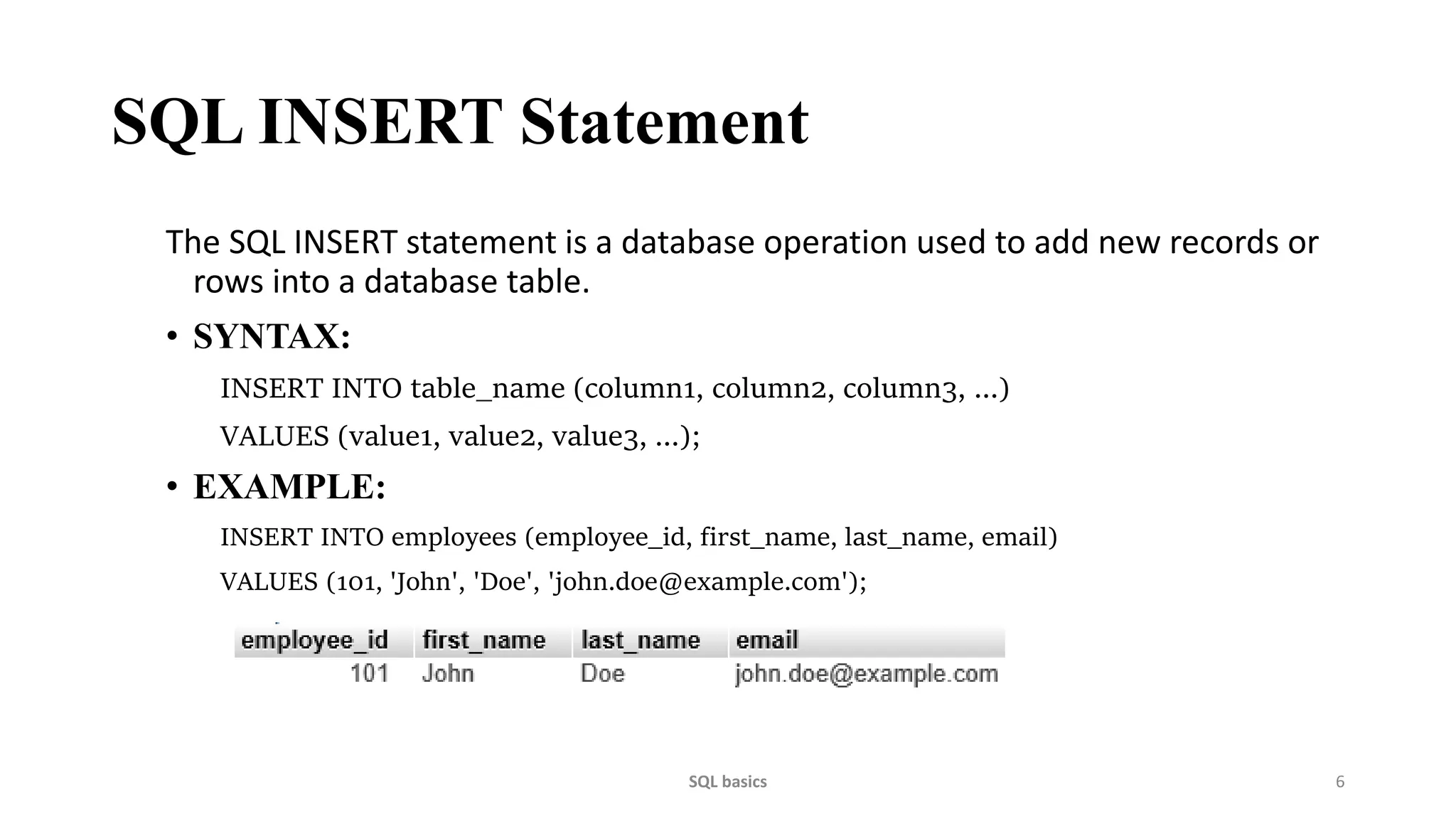 SQL basics.pptx | Free Download