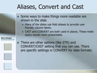 Sql Basic Selects | PPTX