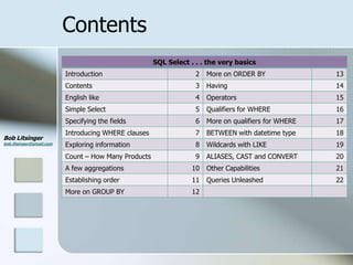 Sql Basic Selects | PPTX