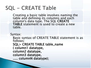 Sql basic things | PPTX