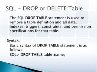 Sql basic things | PPTX