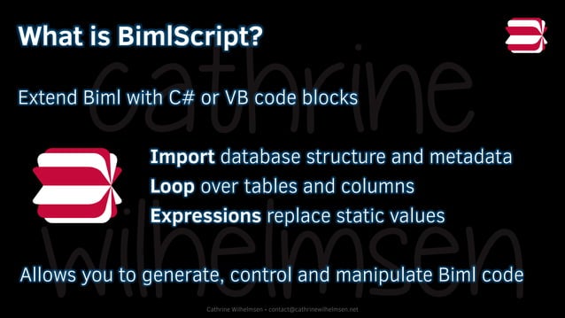 Level Up Your Biml: Best Practices and Coding Techniques (SQLBits 2018) | PPT
