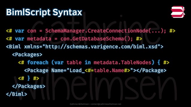 Level Up Your Biml: Best Practices and Coding Techniques (SQLBits 2018) | PPT