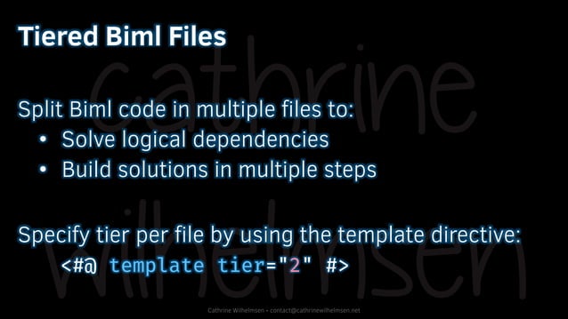 Level Up Your Biml: Best Practices and Coding Techniques (SQLBits 2018) | PPT