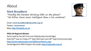 Moves Like Jagger - Upgrading to SQL Server 2012 (SQLBits XI Edition) | PDF