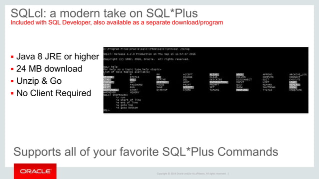 Oracle Sqlcl Formatting Your Query Results Ppt