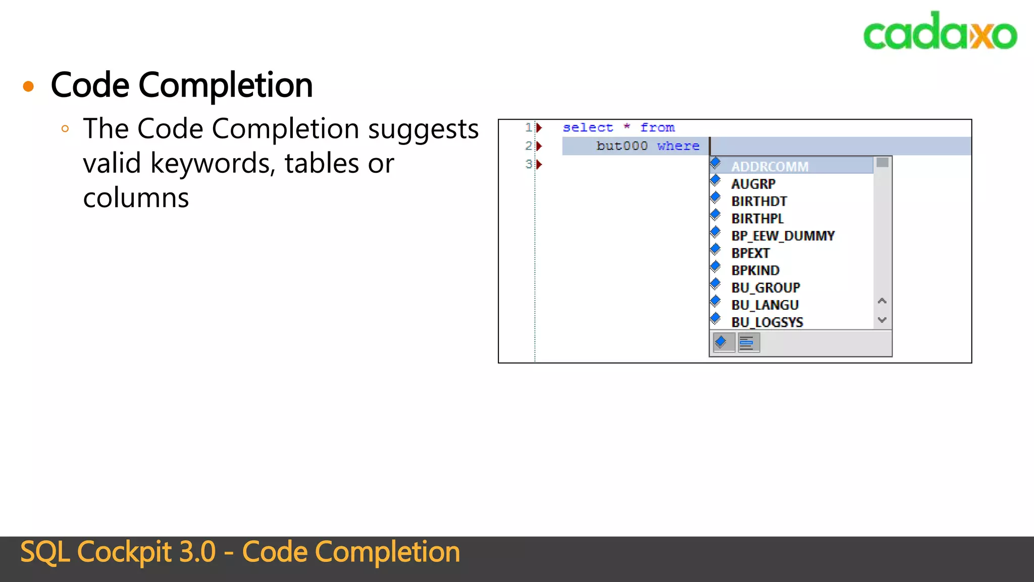 SQL Cockpit - Releasenotes 3.0 | PPT
