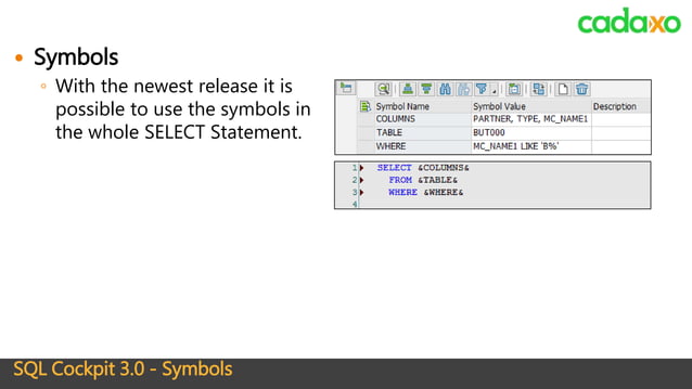 SQL Cockpit - Releasenotes 3.0 | PPT