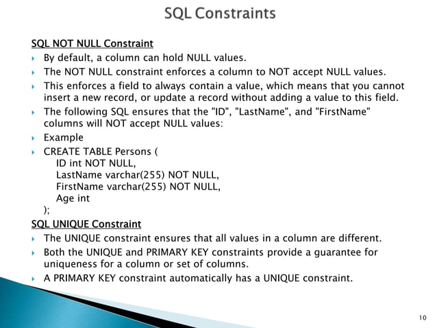 Sql Commands Pptx Databases Computer Software And Applications