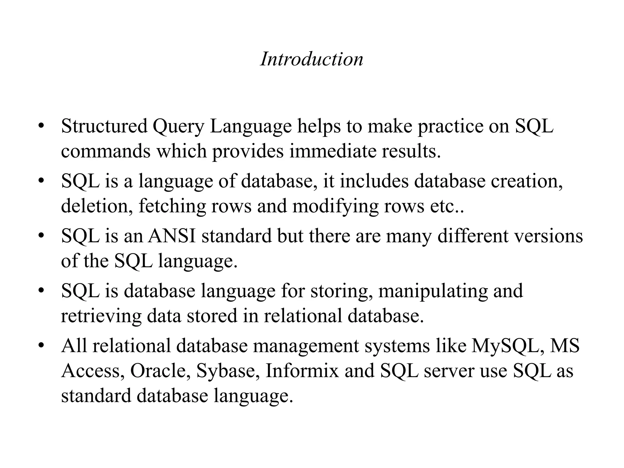 Sql Commands Ppt 3446